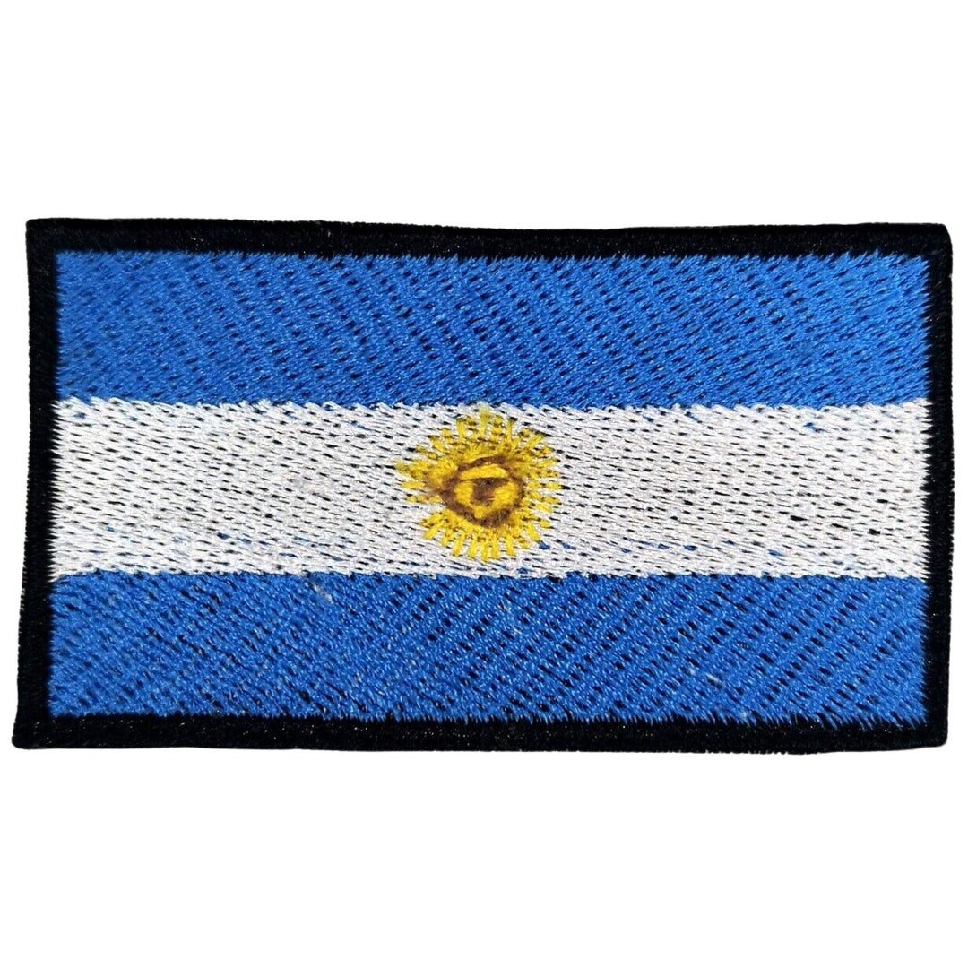 Argentina Flag Embroidered Patch Iron on Sew on Applique National Country Flag Badge - Etsy