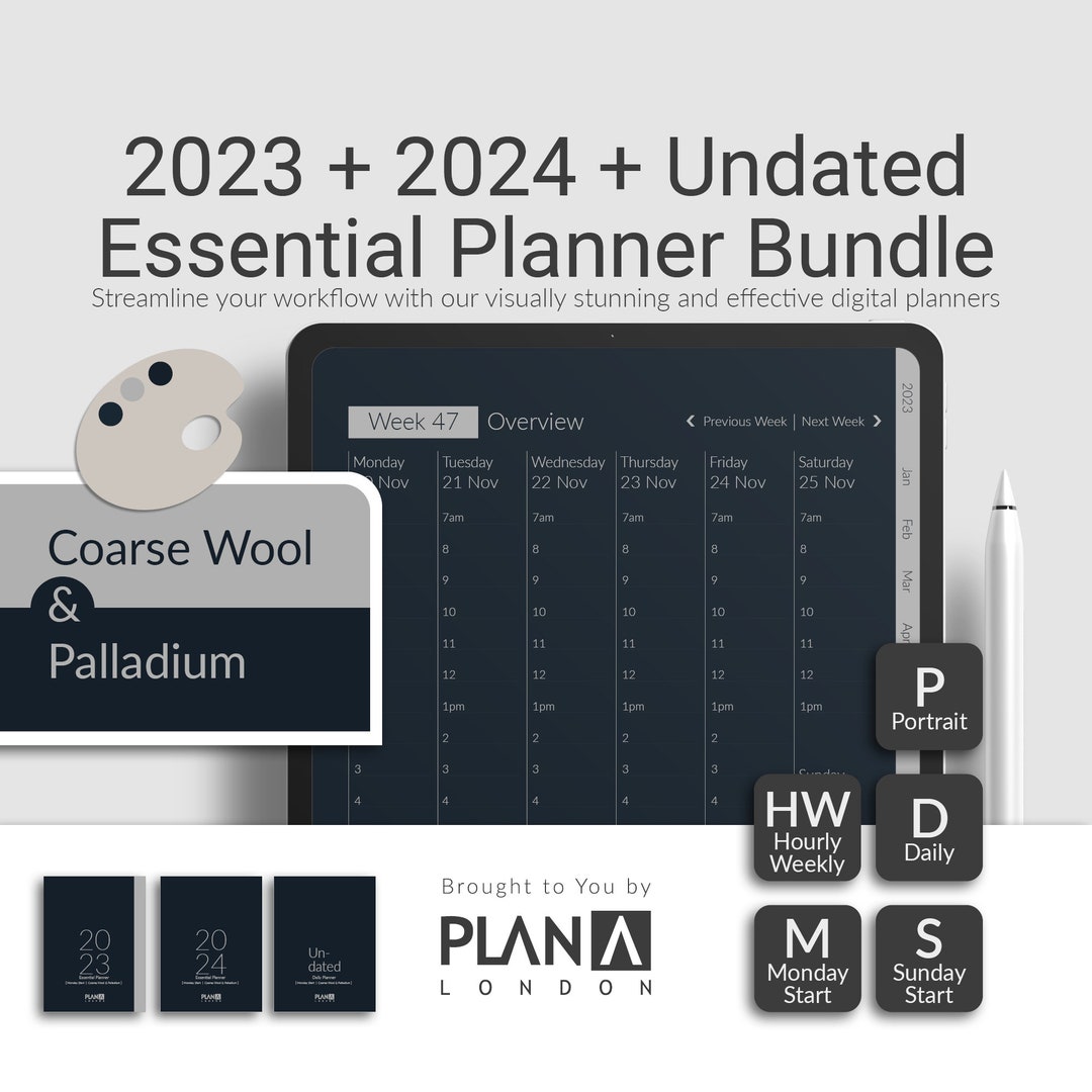 2023 2024 Undated Digital Planner Bundle Goodnotes - Etsy