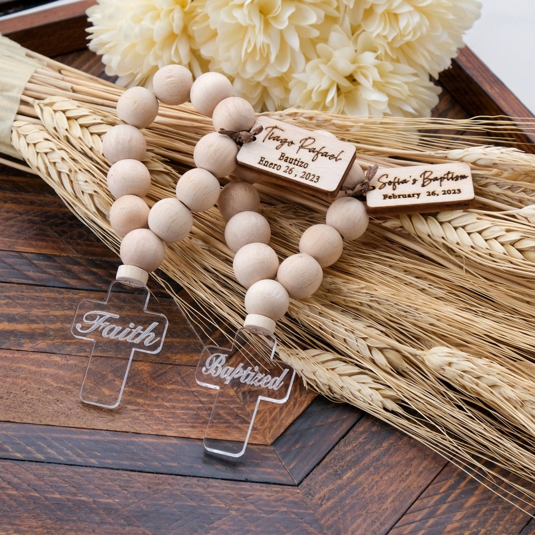 Personalized Baptism Favor, Baptism Gift Girl, Baptism Mini Rosary ...