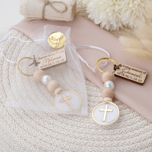 Personalized Funeral Keychain Favors, Cross Memorial Service Gifts ...
