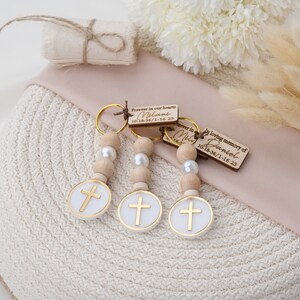 Personalized Funeral Keychain Favors, Cross Memorial Service Gifts ...