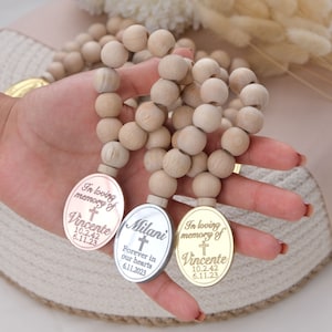 Personalized Funeral Favors Mini Rosary, Funeral Guest Gift, Custom ...