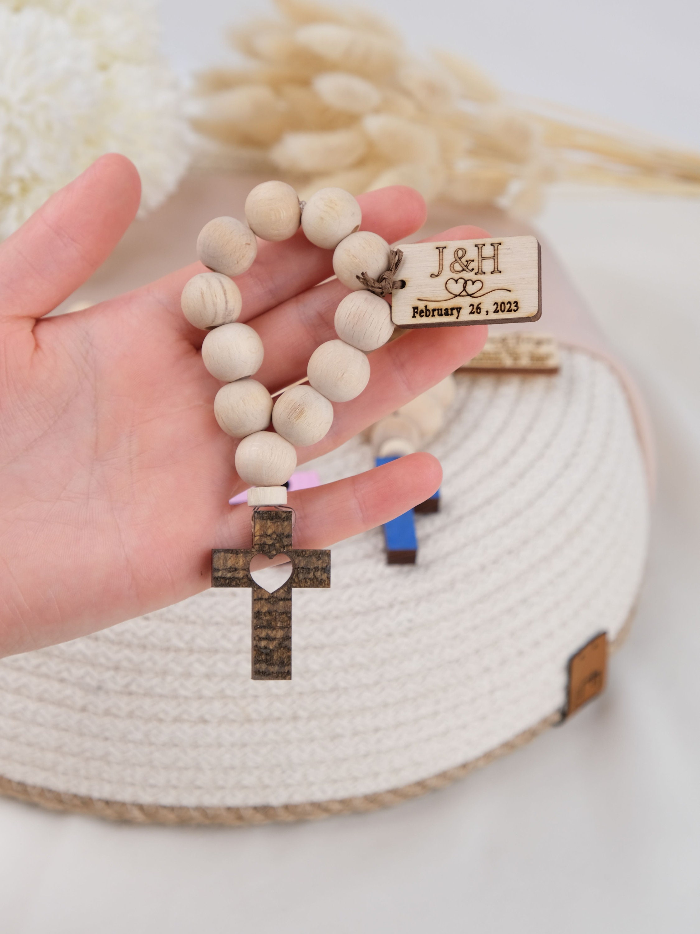 Rosary Favors for Wedding Guests, Personalized Church Wedding Favors ...