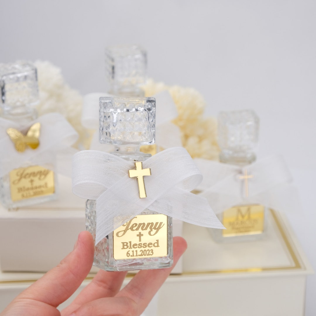 Personalized Baptism Holy Water Bottle Favors for Guests, Baptism ...