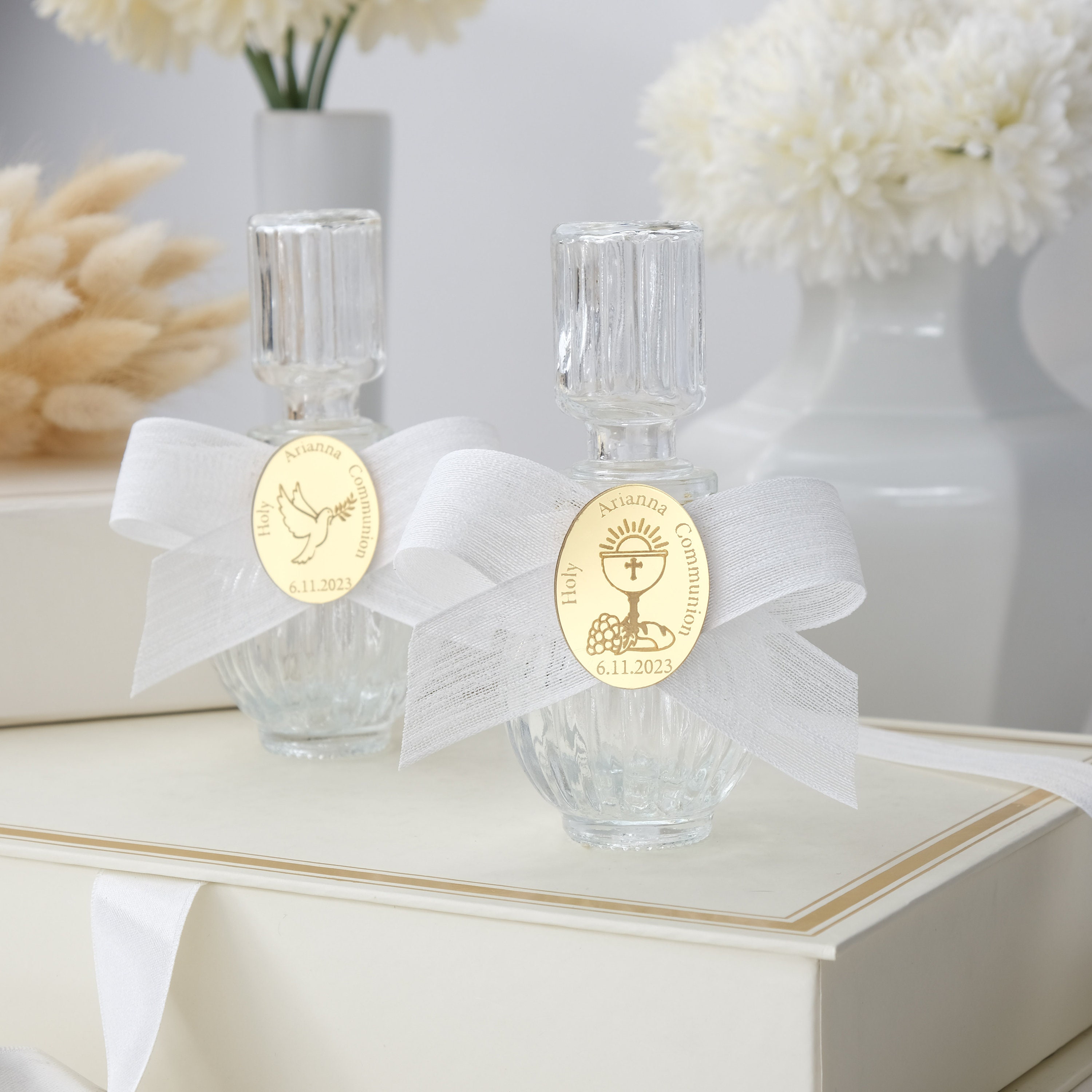 Personalized Holy Water Bottle for Baptism, Christening Guest Gift ...