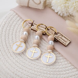 Personalized Funeral Keychain Favors, Cross Memorial Service Gifts ...