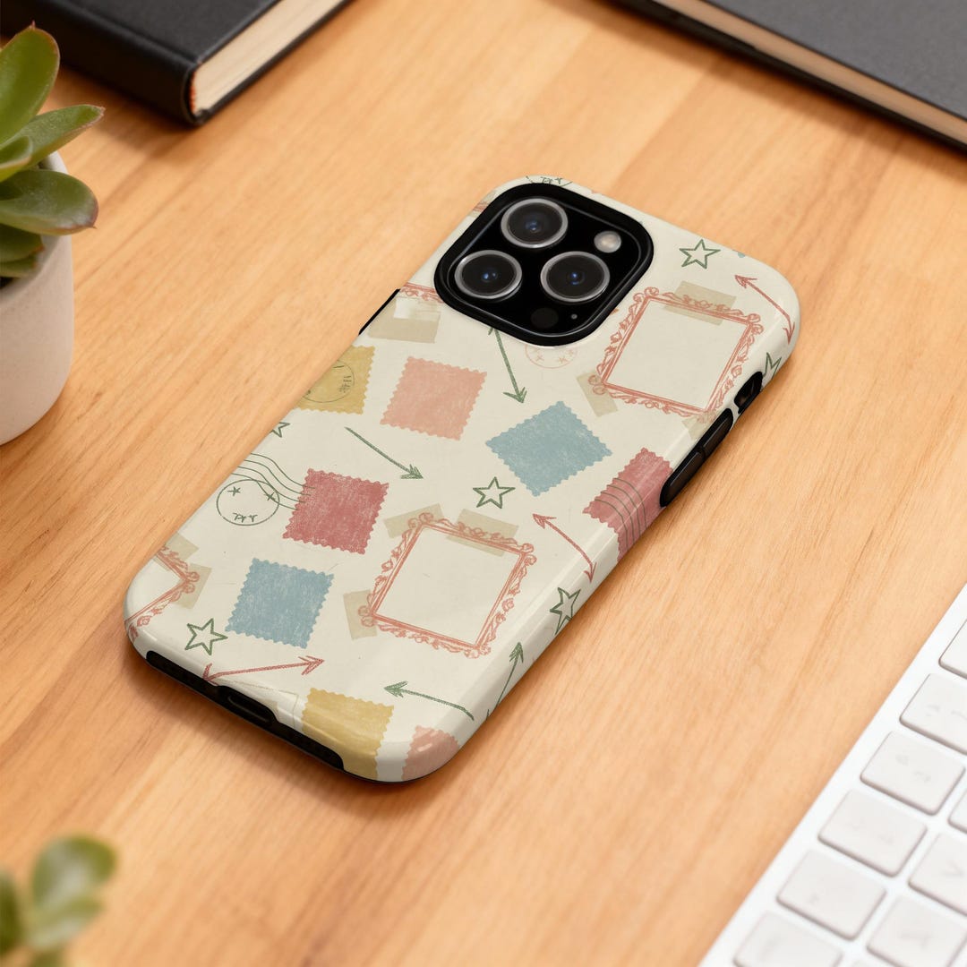 Scrapbook Aesthetic iPhone Case, Vintage Collage Phone Cover ...