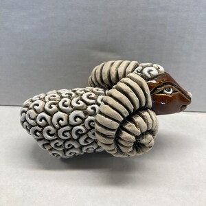 Signed Artesania Rinconada Pottery Ram Figurine From Uruguay, Retired ...