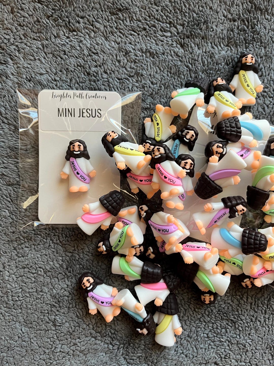 Mini Jesus Figurines: Pastel Religious Figures - Etsy