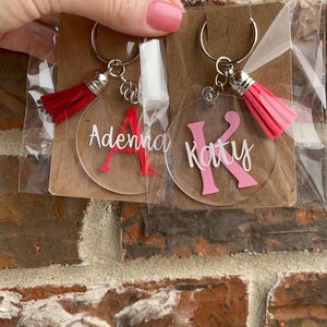 Personalized Cute Keychain Custom Keychain With Initial Keychain With ...