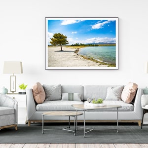 Lonely Tree by the Sea. Sea Shore Print Set. White Beach Wall Art ...