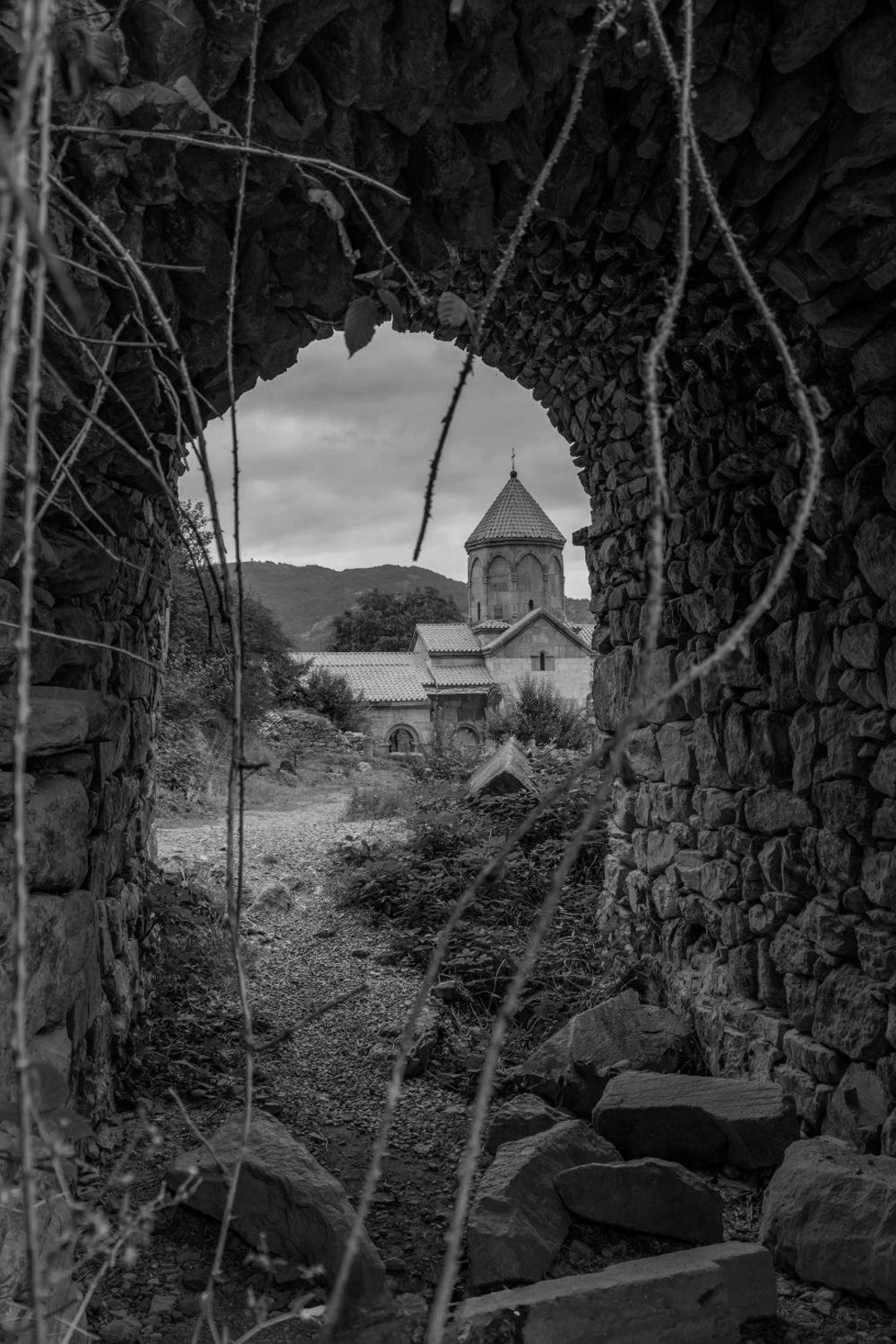 Christian Church, Black and White Photo. Old Church Wall Art. Monastery ...