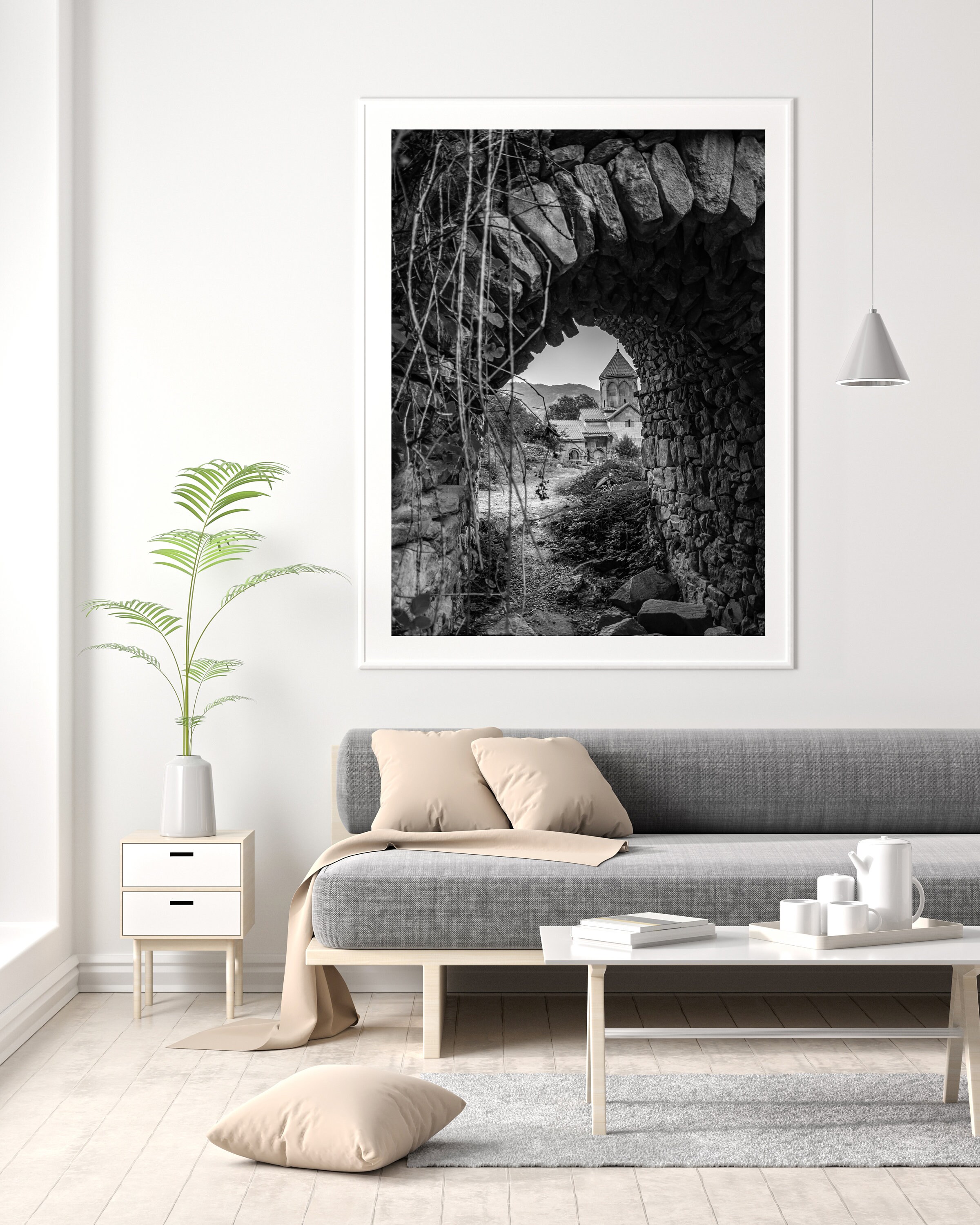 Arch and Church. Christian Church. Church Wall Art. Monastery Digital ...