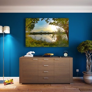 Nature Landscape. Lake and Mount Ararat. River Picture. Beautiful ...