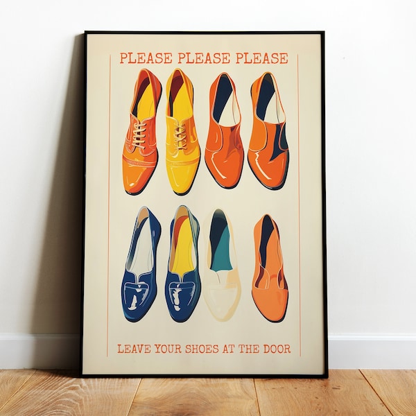 Take Shoes off Sign - Etsy