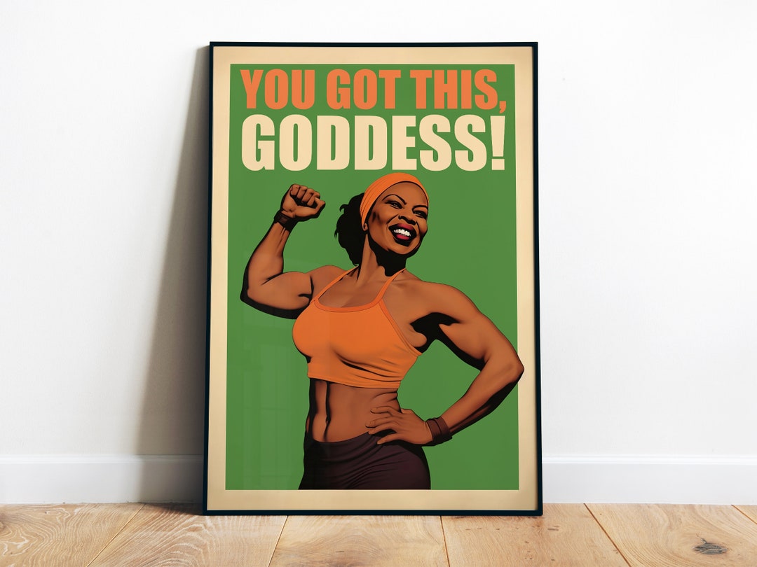 You Got This Poster Printable Female Gym Wall Art Black Girl Digital ...