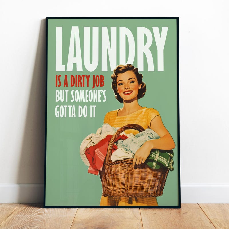 Laundry Poster - Etsy