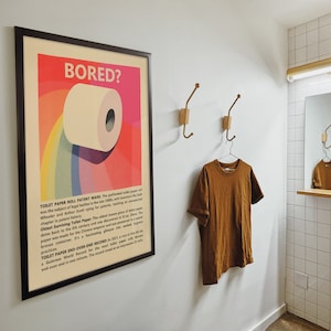 Bathroom Wall Art Retro Toilet Art Print Funny Bathroom Prints ...