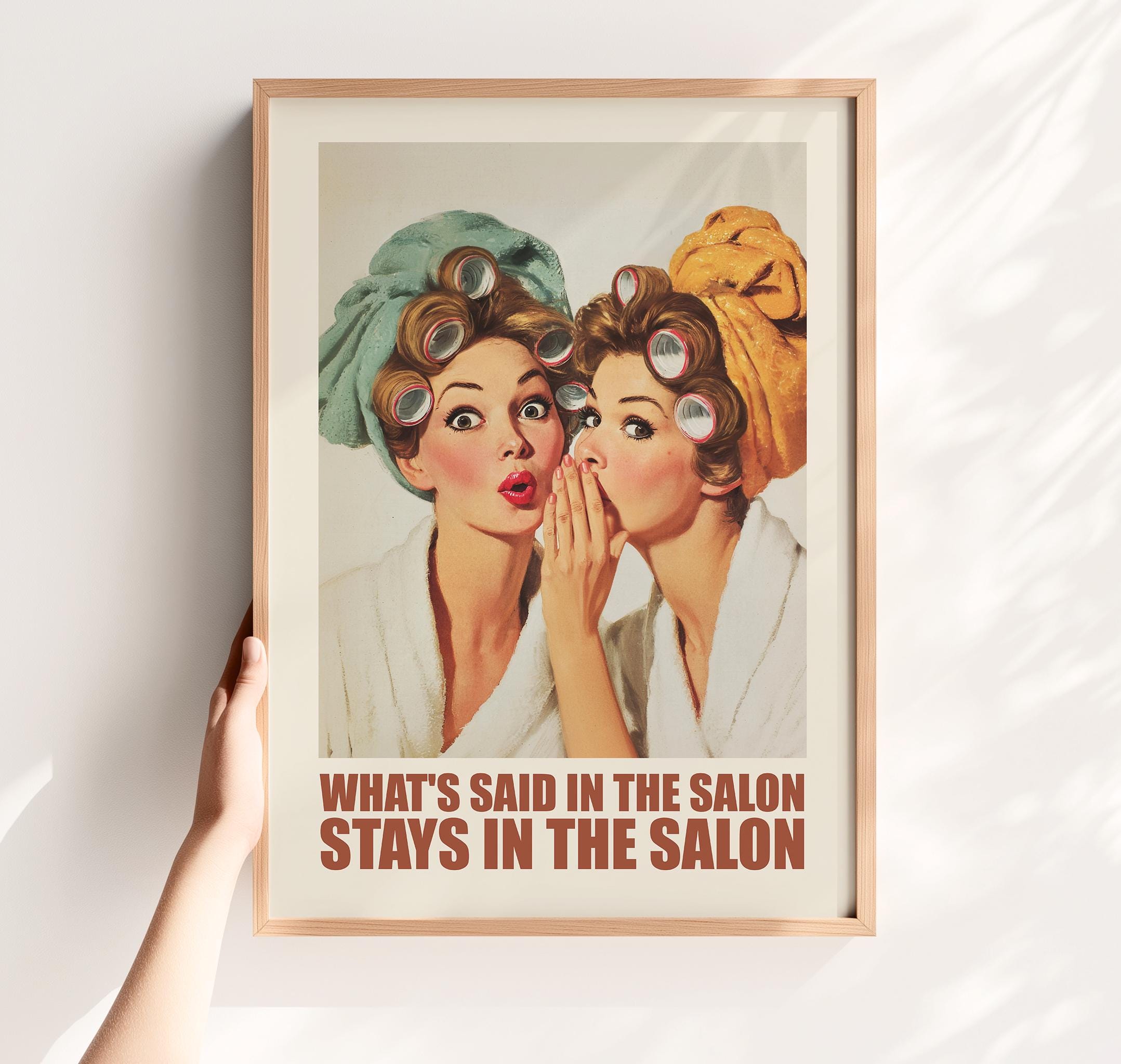 What’s Said in the Salon Stays in the Salon Print – Retro Beauty Salon ...