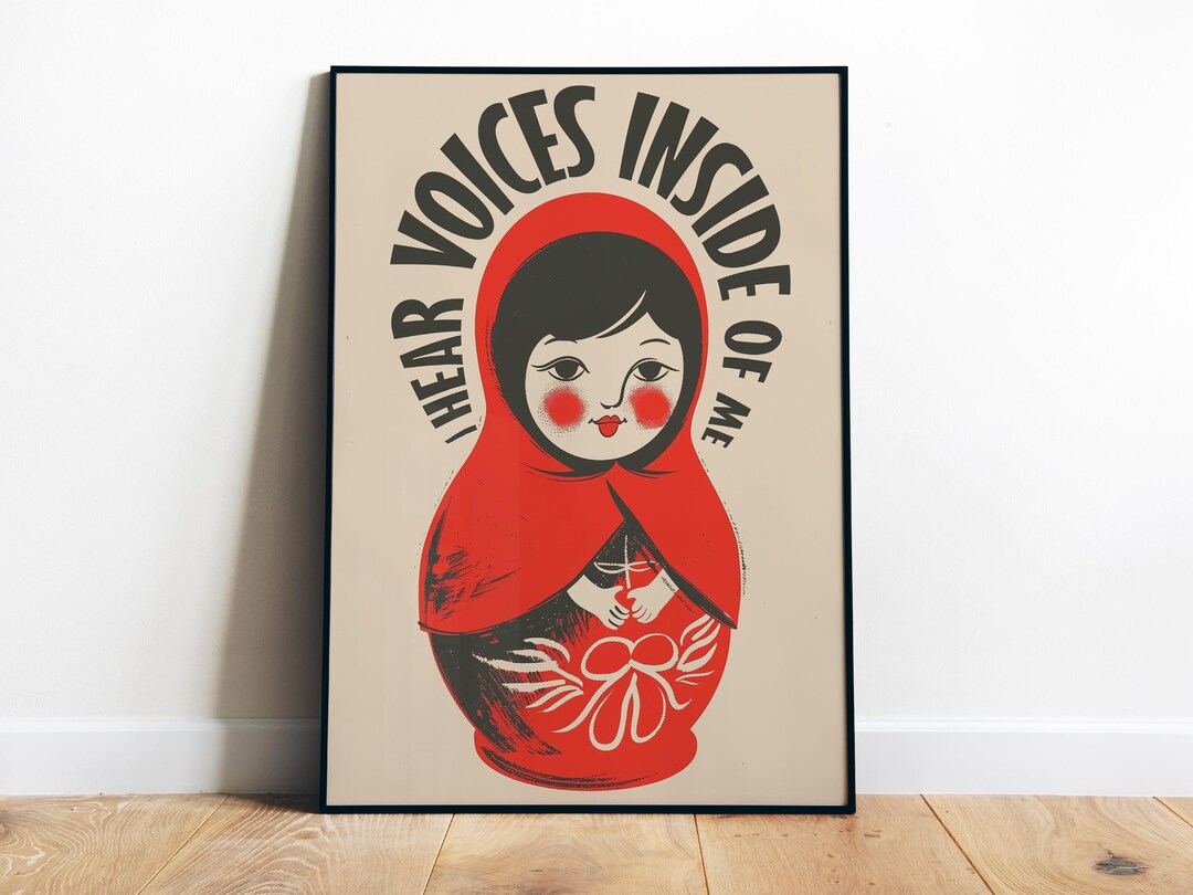 Voices Inside of Me Poster Russian Doll Art Eastern European Art ...