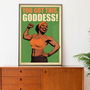You Got This Poster Printable Female Gym Wall Art Black Girl Digital ...