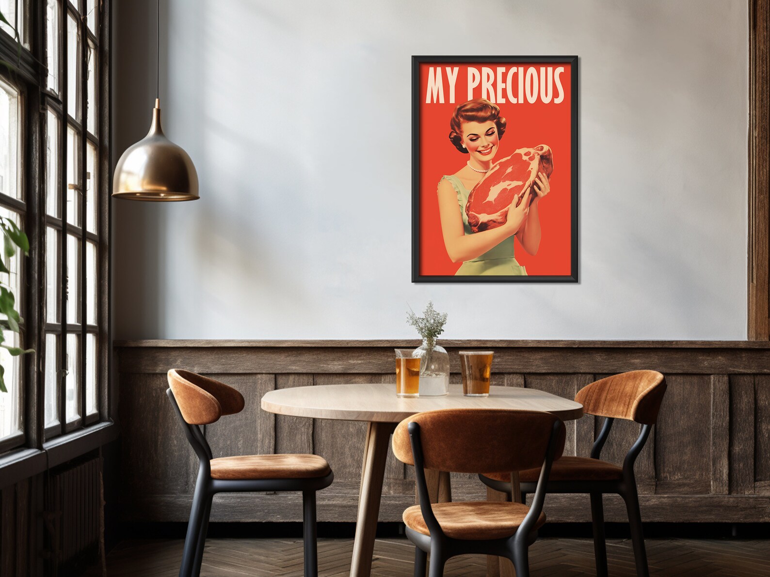 My Precious Poster Digital Raw Meat Art Happy Housewife Steak - Etsy