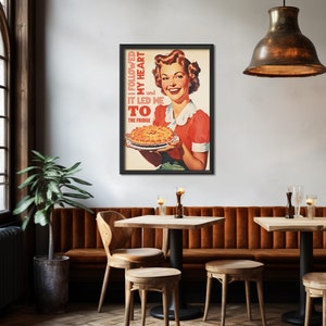 Retro Kitchen Poster Printable Kitchen Wall Art Funny Poster Digital ...