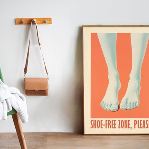 No Shoes Printable No Shoes in House Downloadable Print Entrance Sign ...