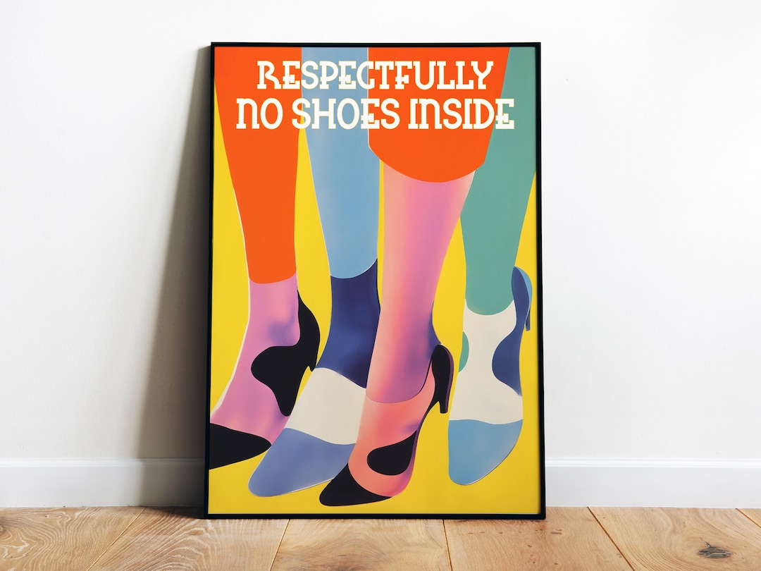 No Shoes Inside Print Entrance Printable Wall Art Take off Your Shoes ...