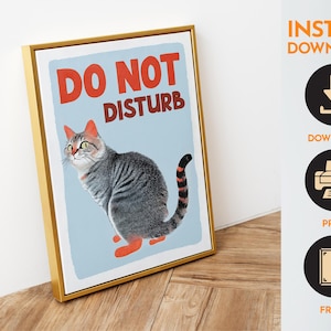 Do Not Disturb Poster Bathroom Wall Art Printable Are You Pooping ...