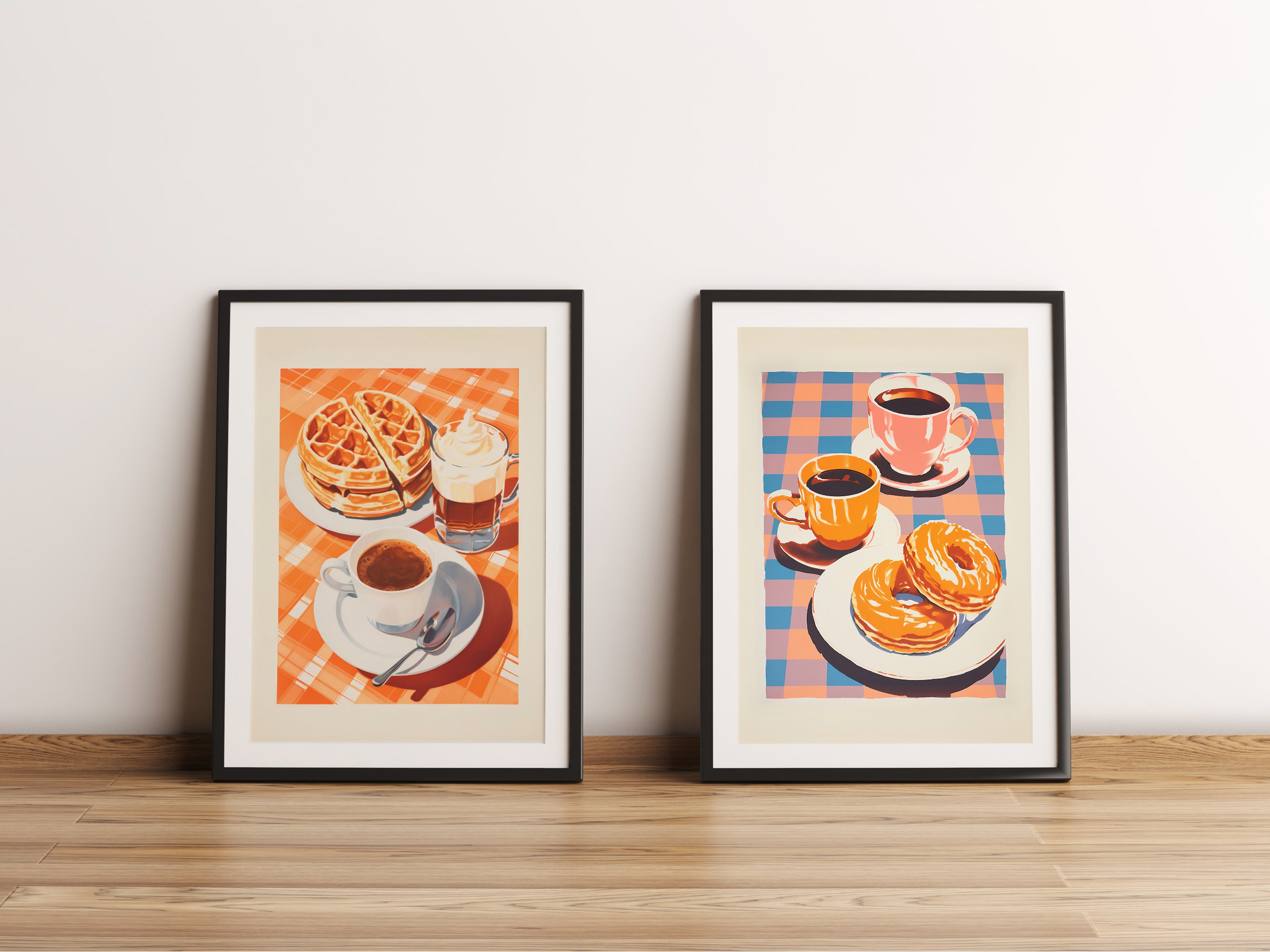 Retro Food Wall Art Retro Kitchen Poster Set of 6 Donut Print Kitchen ...