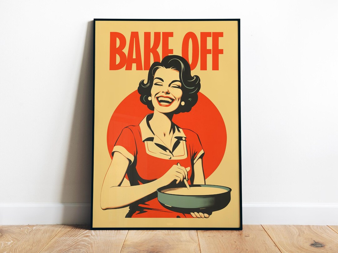 Bake off Poster Printable Kitchen Wall Art Funny Prints for Kitchen ...