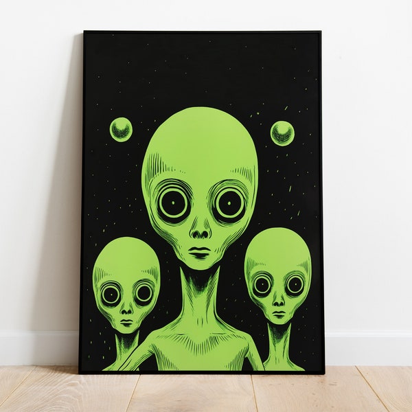 Alien Wall Art - Etsy