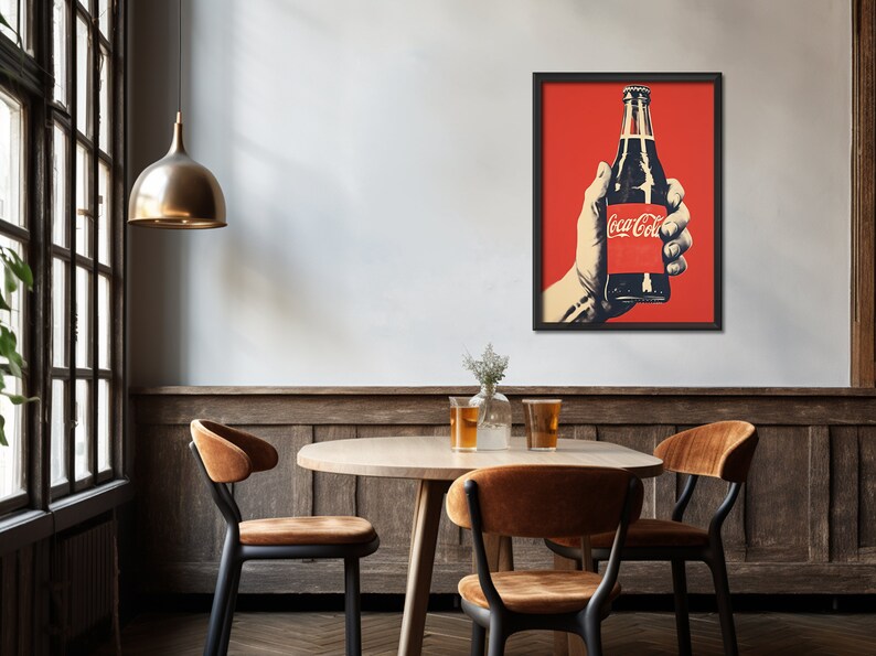 Vintage Coca-cola Print Retro Poster for Cafe Vintage Bar Poster Break ...