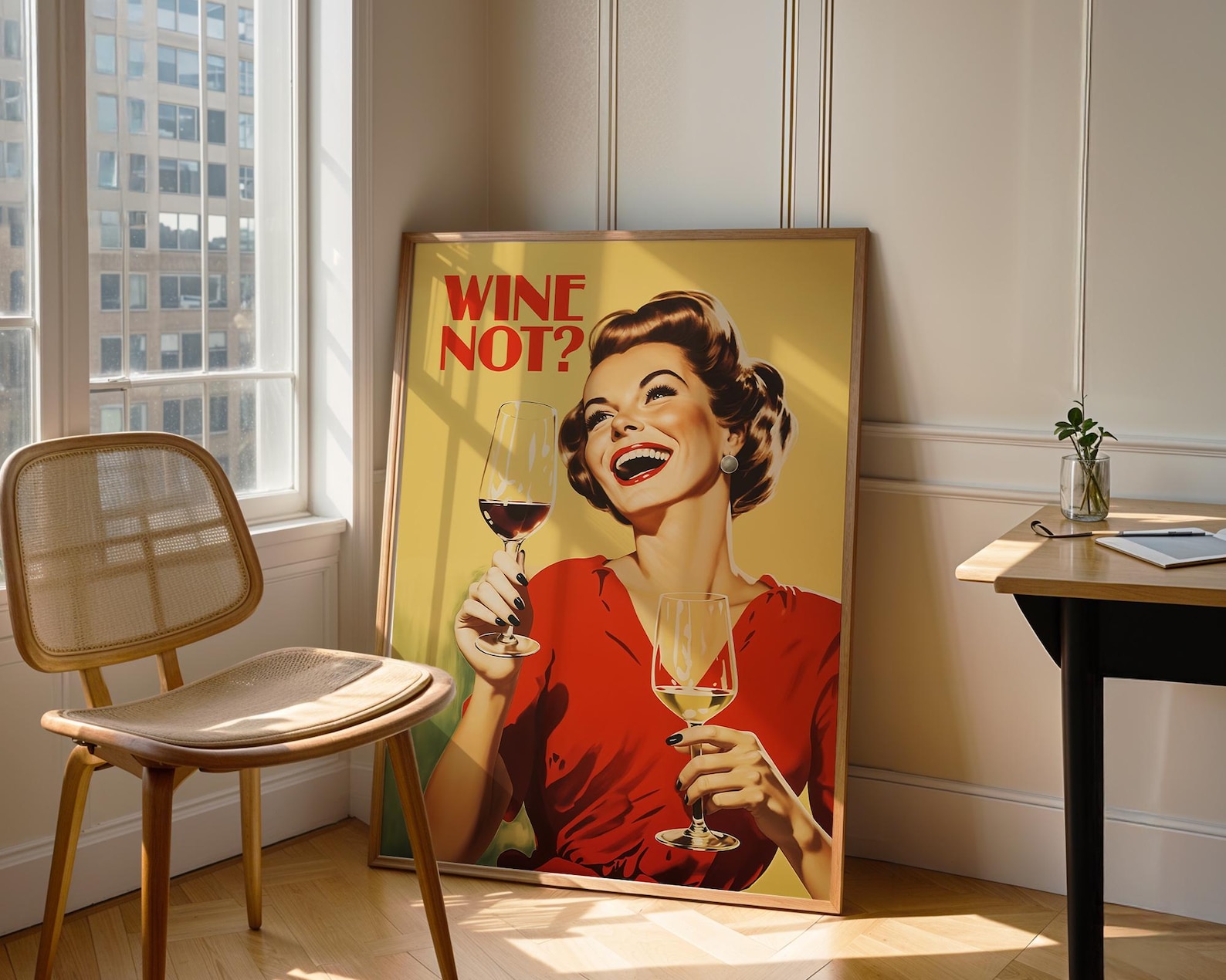 Wine Not Poster Funny Poster Printable Kitchen Wall Art for Wine Lovers ...