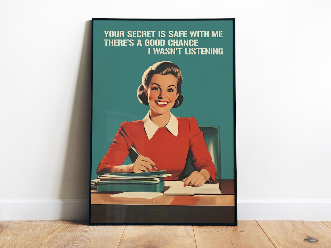 Your Secret is Safe With Me Print Funny Office Wall Art Printabe ...