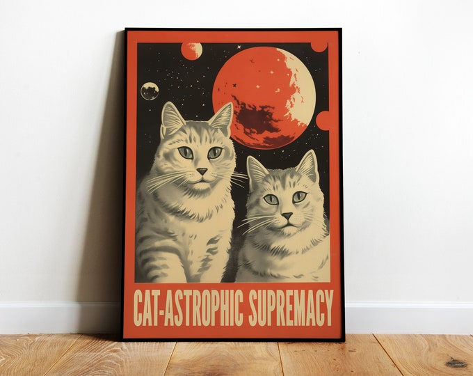 Eclectic Home Decor Aesthetic, Space Vintage, Space Cat, Cosmic Art ...
