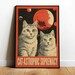 Retro Cats in Space Print Space Kitty Print Space Travel Cat Print ...