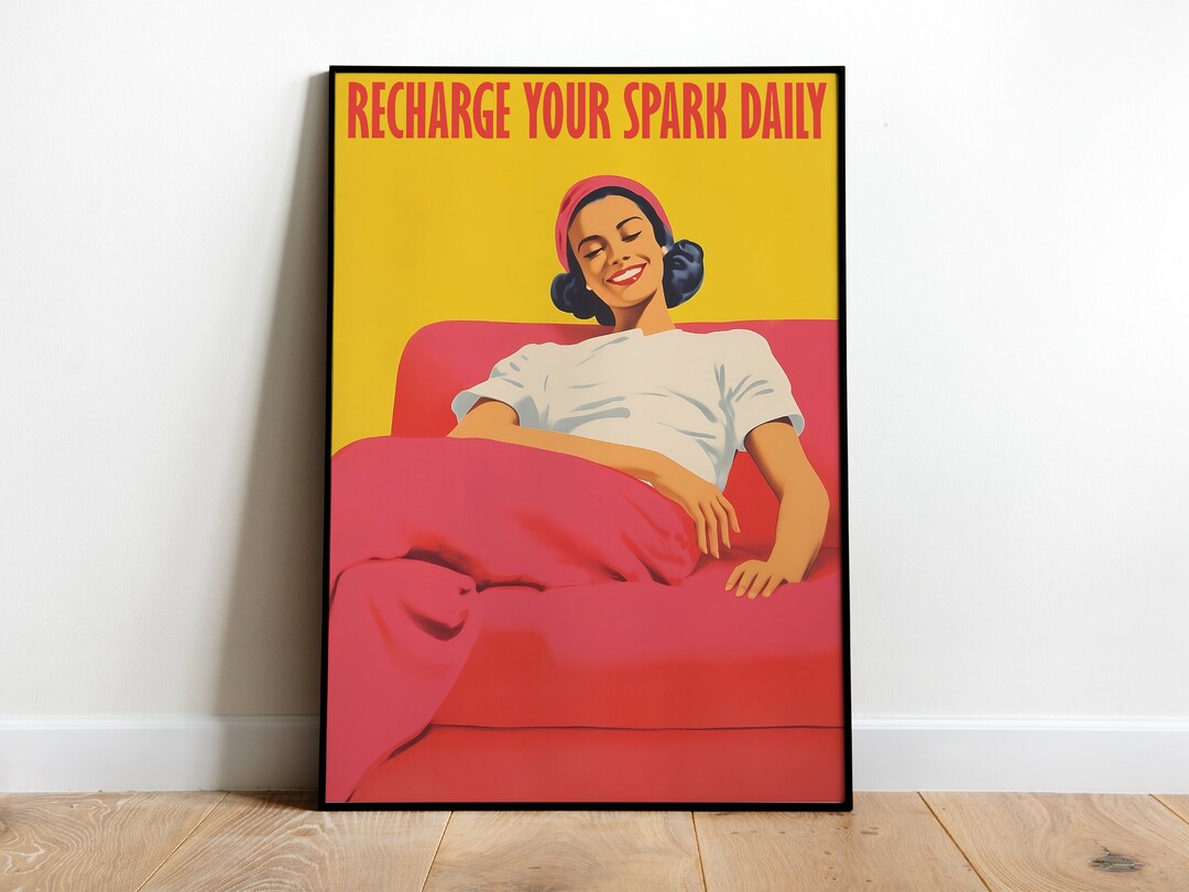 Bright Pink Poster Printable Art Therapist Wall Art Self Care Wall Art ...