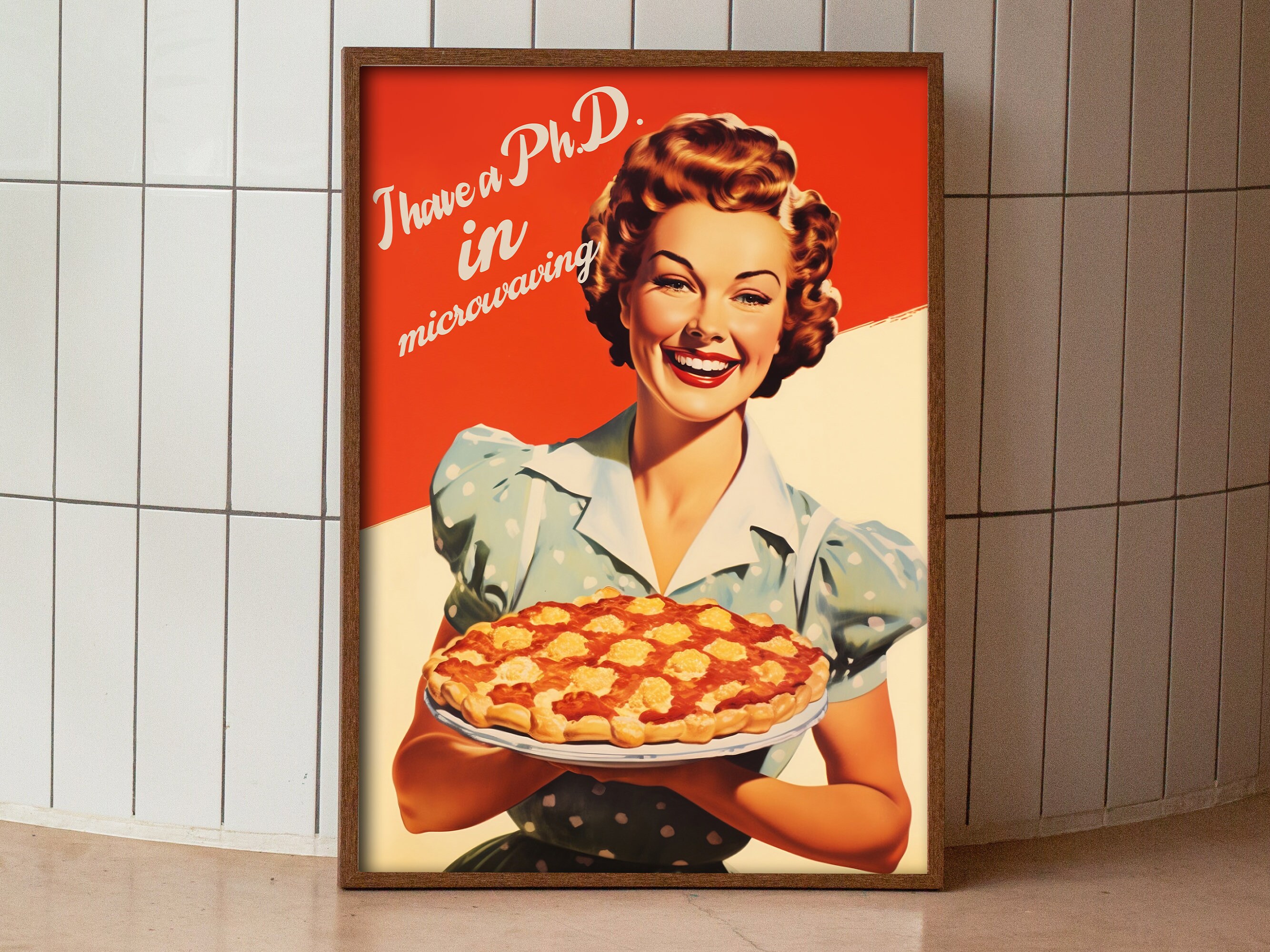 Retro Kitchen Wall Print 50s 60s Poster Kitchen Print Funny Poster ...