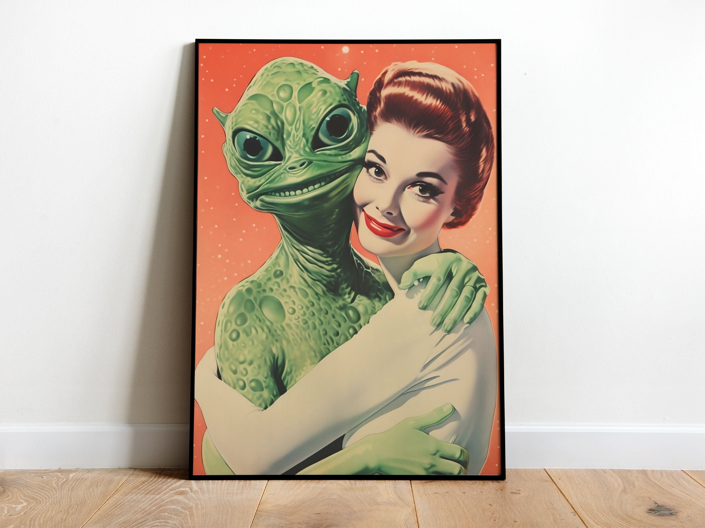 Aliens Print Vintage Sci Fi Poster 50s Style Posters Alien Art Print ...