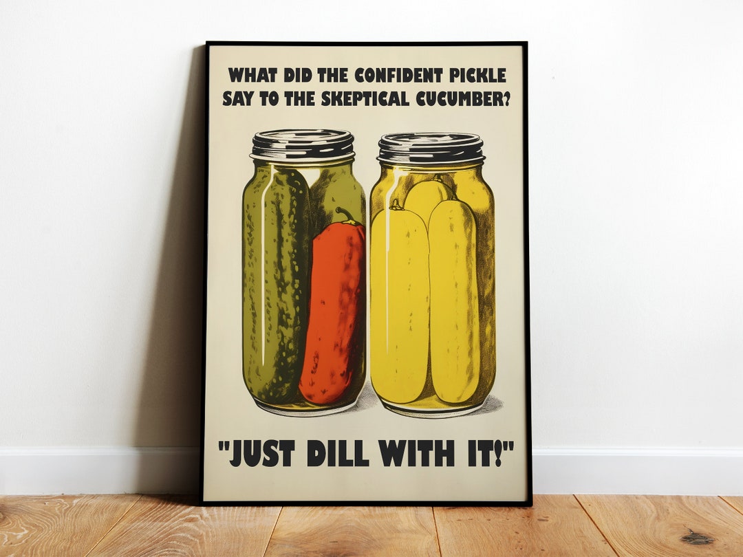 Retro Kitchen Print Funny Kitchen Art Funny Posters Food Printable Art ...