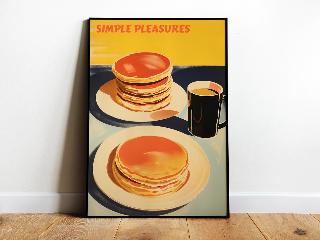 Pancakes Wall Art Breakfast Print Simple Pleasures Digital Print ...