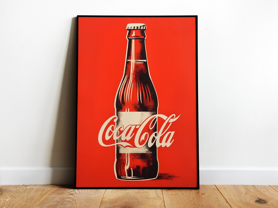 Retro Coca Cola Poster Cola Bottle Print Coke Poster Vintage Bar Poster ...