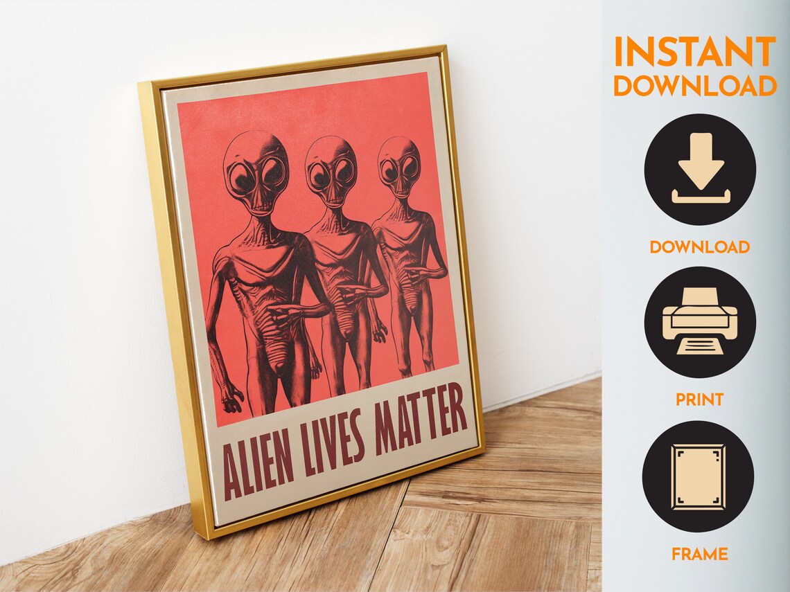 Alien Art Print Alien Poster Sci Fi Print 50s Posters Alien Art Print ...