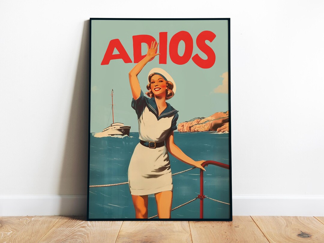 Adios Poster Printable Goodbye Wall Art Shop Decor Gifts for Introverts ...