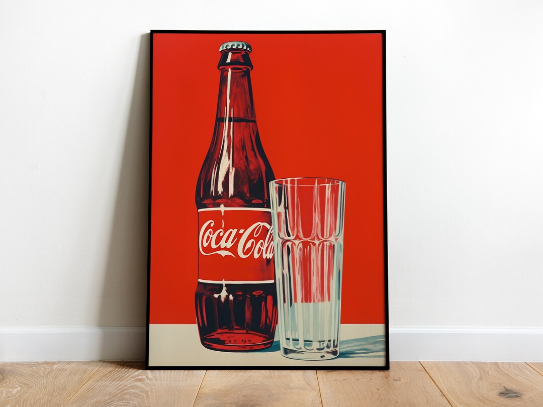 Retro Cola Poster Coke Print Vintage Bar Poster Bar Art Cola Bottle ...