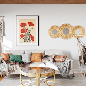 Poppy Printable Vintage Poppies Art Retro Print Retro Botanical Poster ...