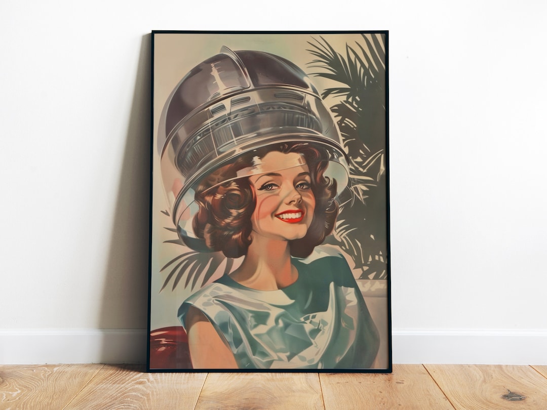 Retro Hair Salon Wall Art Printable Funny Poster Hairdresser Gift ...