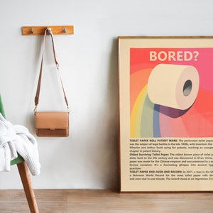 Bathroom Wall Art Retro Toilet Art Print Funny Bathroom Prints ...